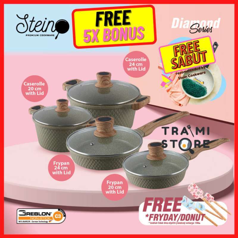 Jual Steincookware Paket Diamond Series Set 4 Panci Stein Original Di ...
