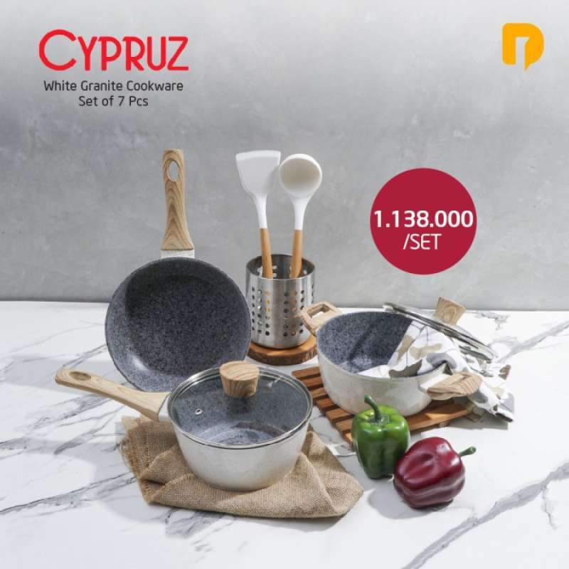 Promo Panci masak set - Cypruz marble cookware set of 7 pc Diskon 14% ...