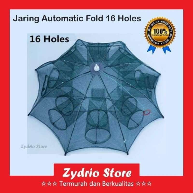 Jual Jaring Ikan Kecil 16 Lubang Siap Pakai Otomatis Jala Ikan Lempar ...