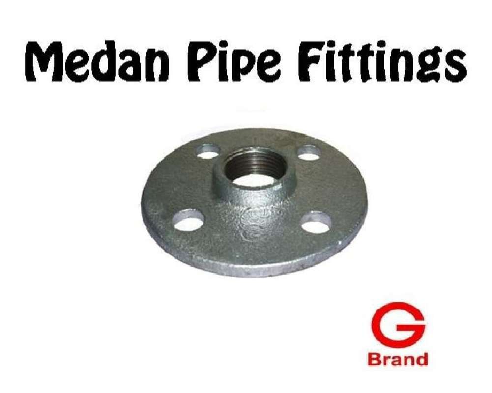 Jual Flange Galvanis Besi 1-1/2 drat BSPT (G) flensa floor threaded GIP ...