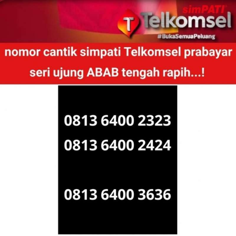 Promo perdana telkomsel simpati 4G lte nomer cantik kartu nano micro ...