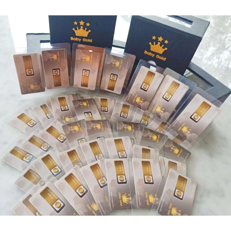 Jual Mini Gold Logam Mulia Emas 0 001 Gram Logam Mulia Baby Gold 0 001 ...