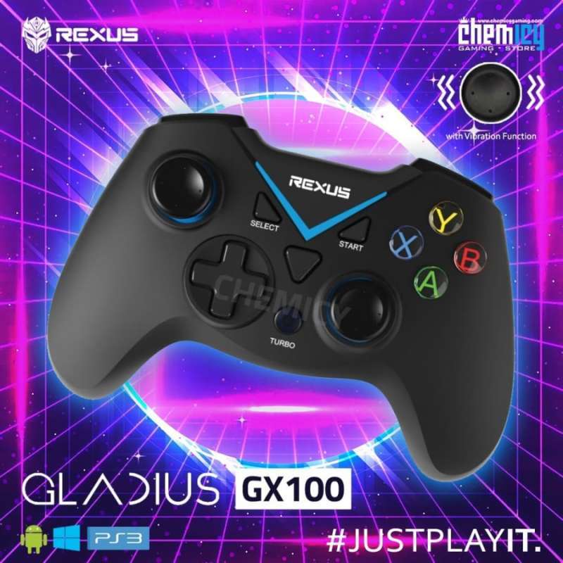 Jual Rexus Gladius GX100 Pro Gaming Wireless Gamepad / Joystick / Stick ...