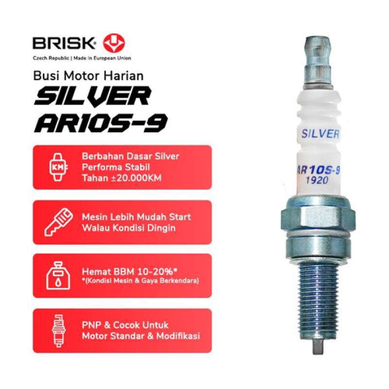 Jual Busi Motor Racing Brisk Silver Ar10s-9 Vario 125 150 Pcx Nmax ...