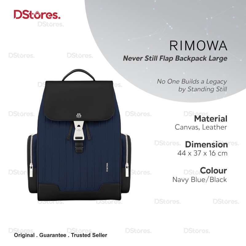 Jual Rimowa Never Still Flap Backpack Large - Navy Blue/Black di Seller ...