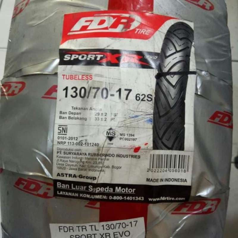 Promo Ban Motor Fdr Sport Xr Evo 130-70 Ring 17 Tubeless Original ...