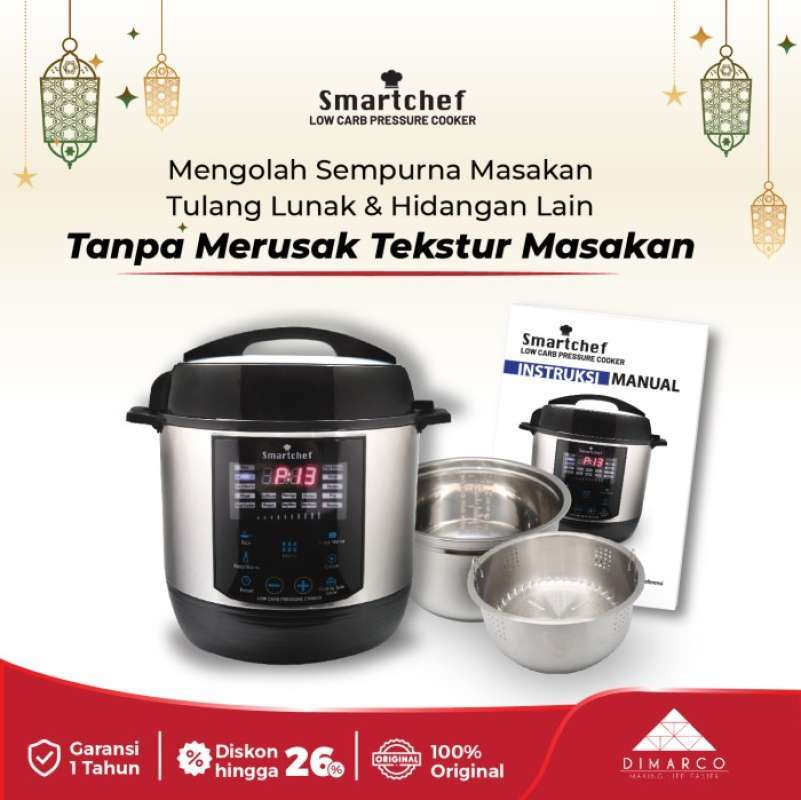 Jual Smart Chef Low Carbo Rice Cooker Presto Listrik Pressure Cooker di ...