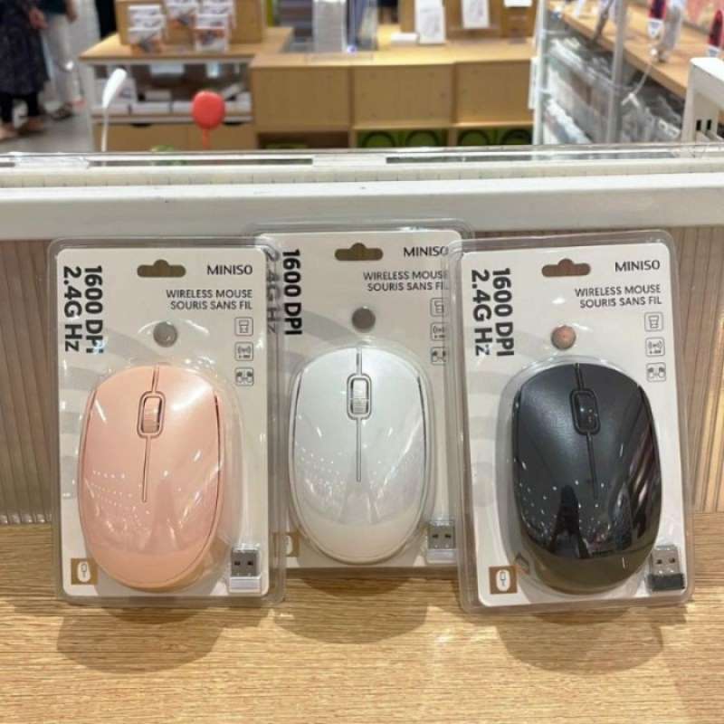 Jual MINISO Mouse Wireless Silent 2.4GHz Optical Sensor Laptop Komputer ...