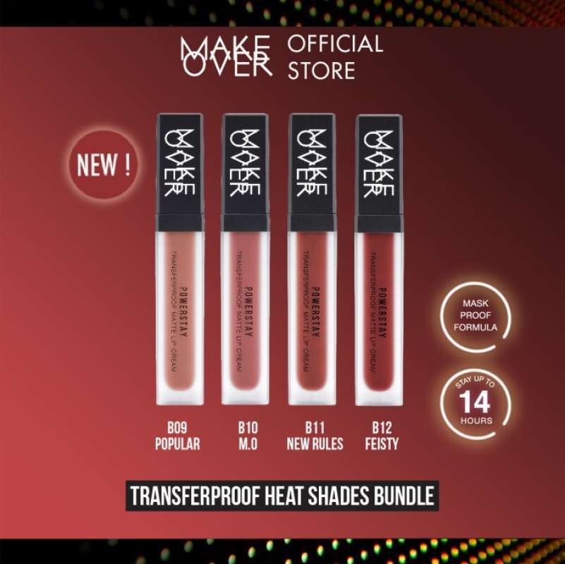 Jual Make Over Transferproof Matte Lip Cream 4 Pack (New Shades) di ...