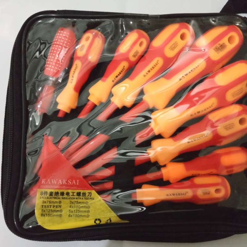 Promo Obeng Listrik Set 8 Pcs Plus Minus Tespen Obeng Set Diskon 23% di ...