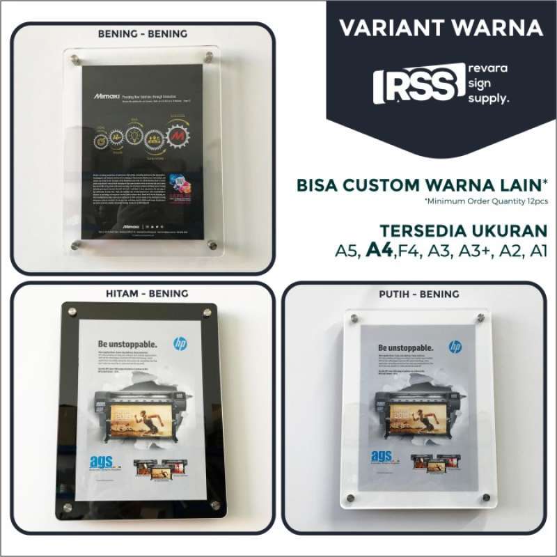 Jual Frame Poster Akrilik A4 / Bingkai Piagam A4 / Acrylic Foto Dinding A4 Di Seller Igida Shoop ...
