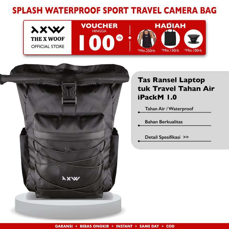 Promo Tas Ransel Backpack Laptop Waterproof Travel Pria The X Woof ...