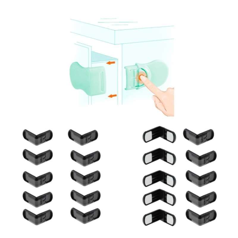 Promo 20x Kids Right Angles Baby Safety Locks Latch For Cabinet Oven ...