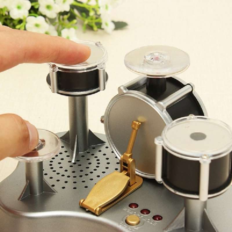 Promo Mini Finger Drum Set Touch Drumming LED Light Percussion Music ...