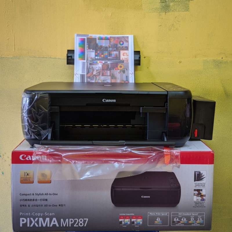 Jual printer pixma Canon MP 287 + infus box hitam baru siap pakai di ...