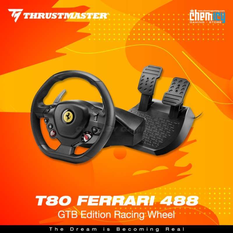 Jual Thrustmaster T80 Ferrari 488 GTB Edition Racing Wheel di Seller ...