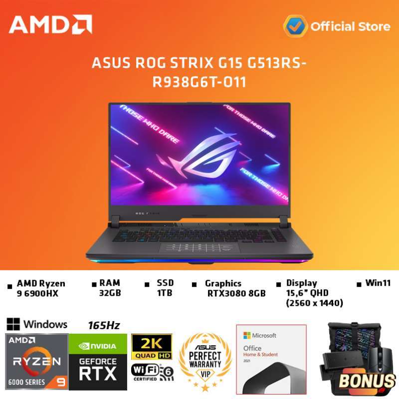 Promo ASUS ROG STRIX G15 G513RS | RYZEN 9 6900HX 32GB 1TBSSD RTX3080 ...
