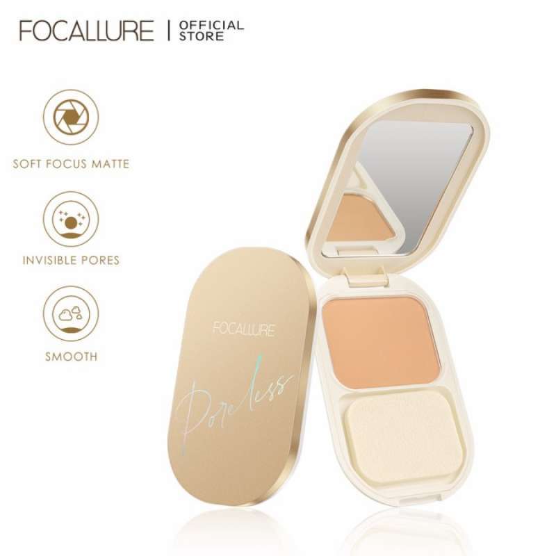 Jual Focallure Lasting Poreless Compact Powder - 201 Beige di Seller ...
