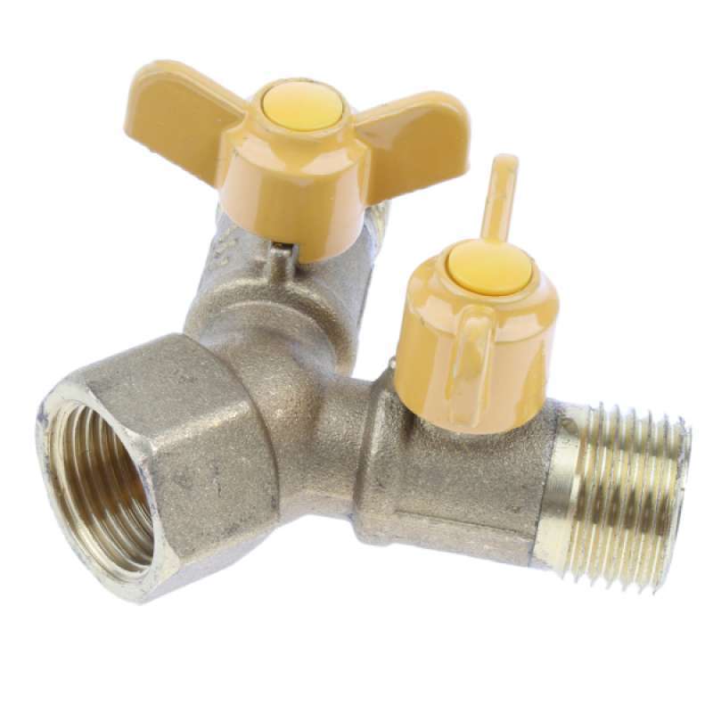 Jual 2 Ways Gas Pipeline Splitter Control Valve Y Connector Adaptor ...