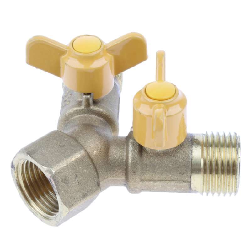 Jual 2 Ways Gas Pipeline Splitter Control Valve Y Connector Adaptor ...