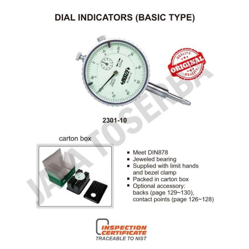 Jual Insize Dial Indicator / Dial Indikator 2301-10 Original Di Seller Jaytos - Pademangan Timur ...