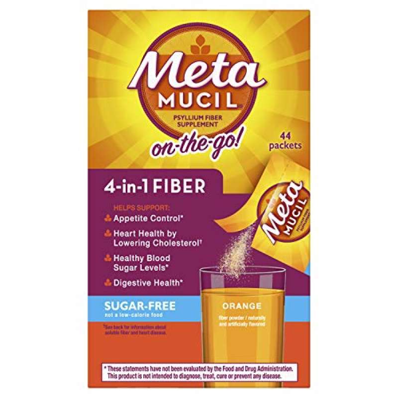 Jual Metamucil Fiber, 4-in-1 Psyllium Fiber Supplement, Sugar-Free ...