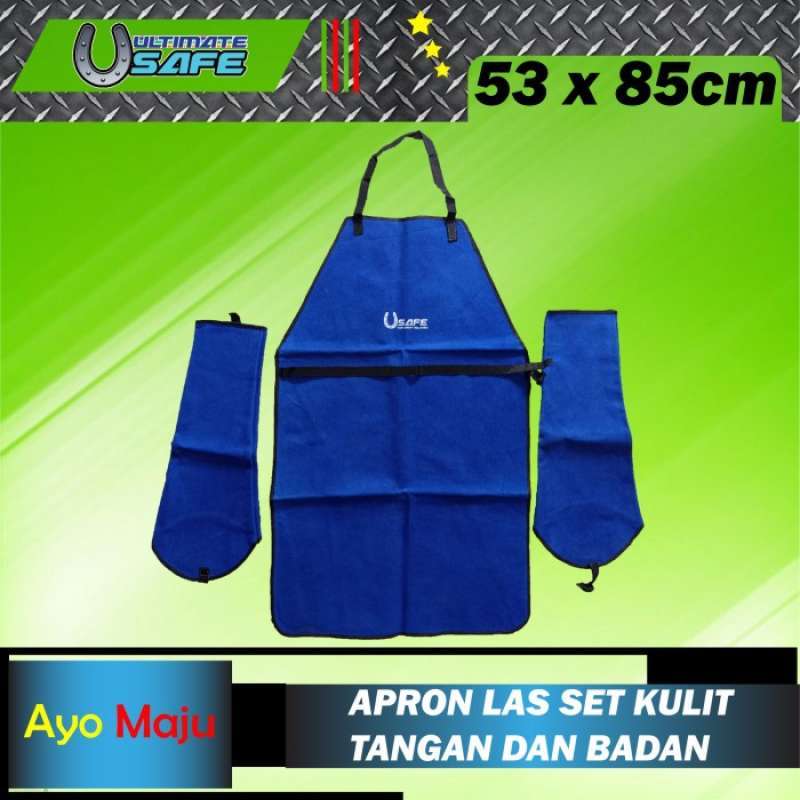 Jual Apron Las Set Kulit Badan dan Tangan Baju Safety Las Set di Seller ...