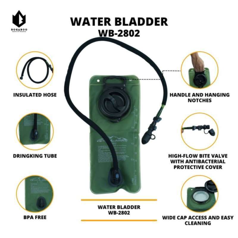 Jual WATER BLADDER DHAULAGIRI GREEN 2 LITER WB 2802 - WATER BLADER di ...