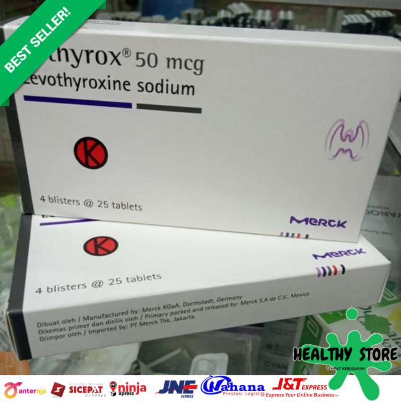 Promo Euthyrox 50 Mcg Levothyroxine isi 100 Tablet Sodium Box ORIGINAL ...