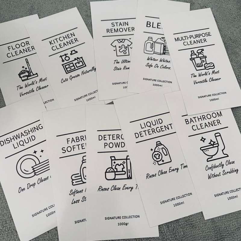 Jual Sticker Label Vinyl 6x12 Botol Sabun Refill Detergent Pewangi ...