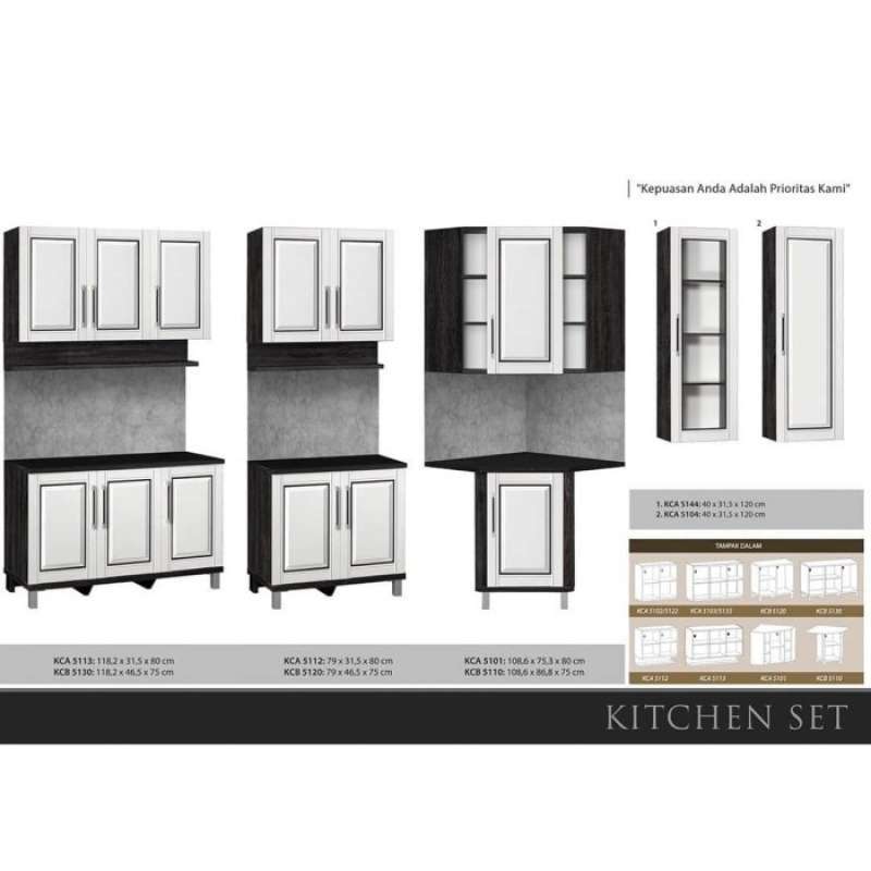 Jual Kitchen Set Atas 2 Pintu Rak Bumbu Ananta / Lemari Gantung Di ...