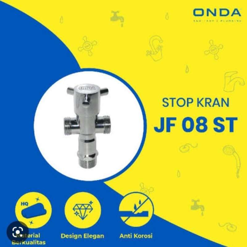 Jual Stop Kran Onda Model T Jf08,kran Kloset T Onda,stopkran T Cabang ...