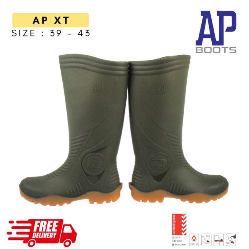 Jual Sepatu APD Boots Sepatu Proyek Karet Pria / Wanita AP XT Hijau di ...