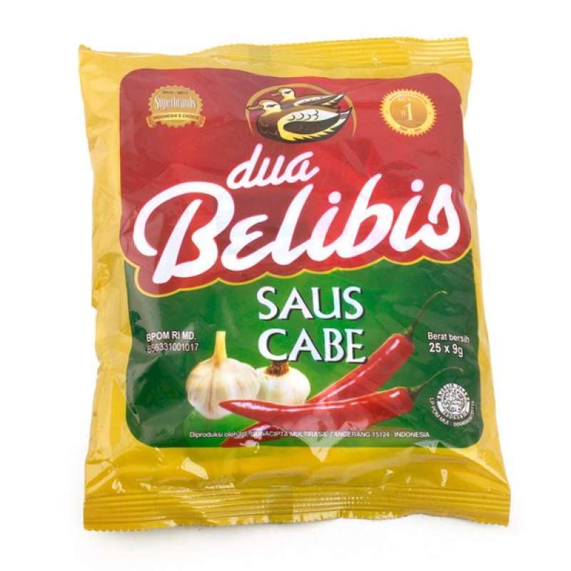 Jual 2 Dua Belibis Saus Cabe 200g 20 Mini Sachet - 2belibis Chilli ...
