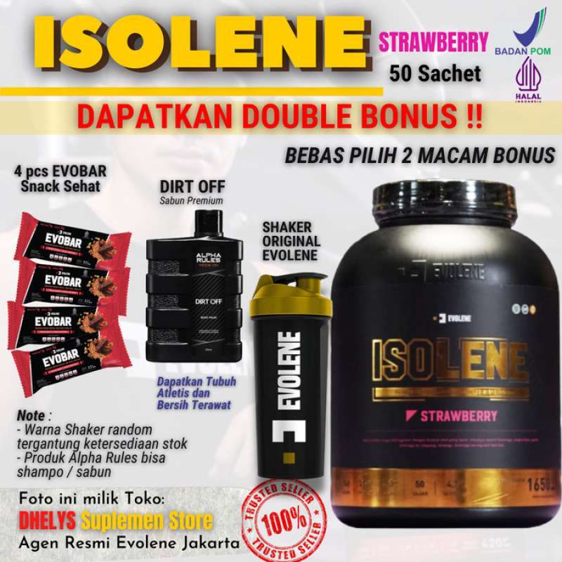Promo Evolene Isolene Strawberry Whey Protein Isolate Susu Protein 50 ...