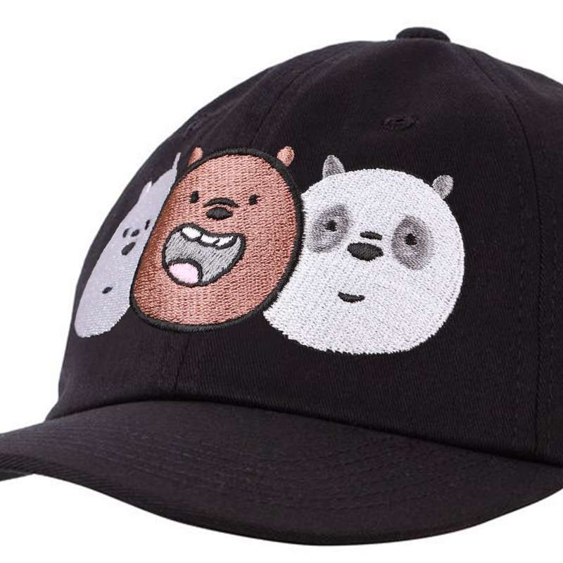 Jual We Bare Bears Faces Cap - Black Di Seller Shining Bright Official ...