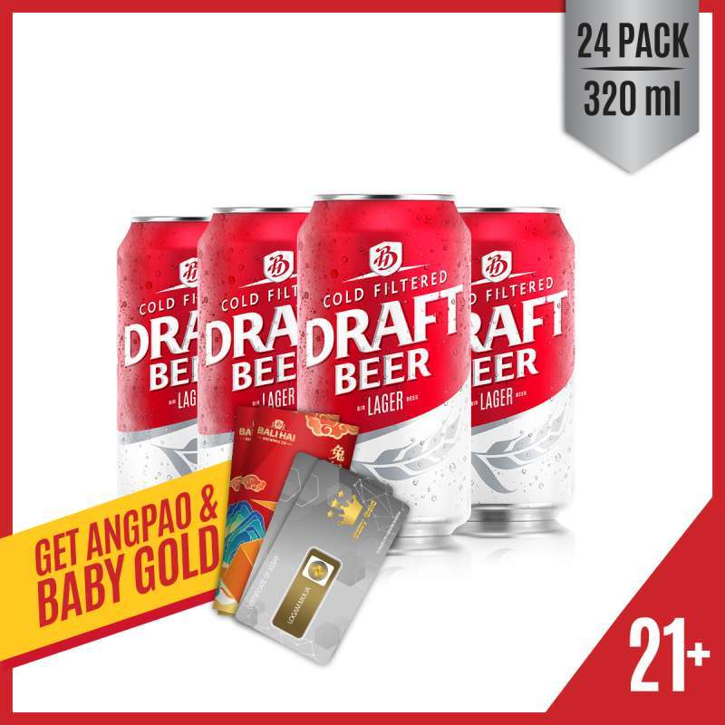 Promo Draft Beer Can [24 Kaleng/320 mL] FREE Baby Gold & Angpao Diskon ...
