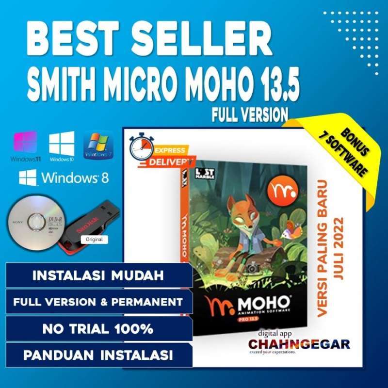 Jual Smith Micro Moho Pro 13.5 Versi 2022 Software Animasi 2d Studio Pro - Kirim Dvd Di Seller ...