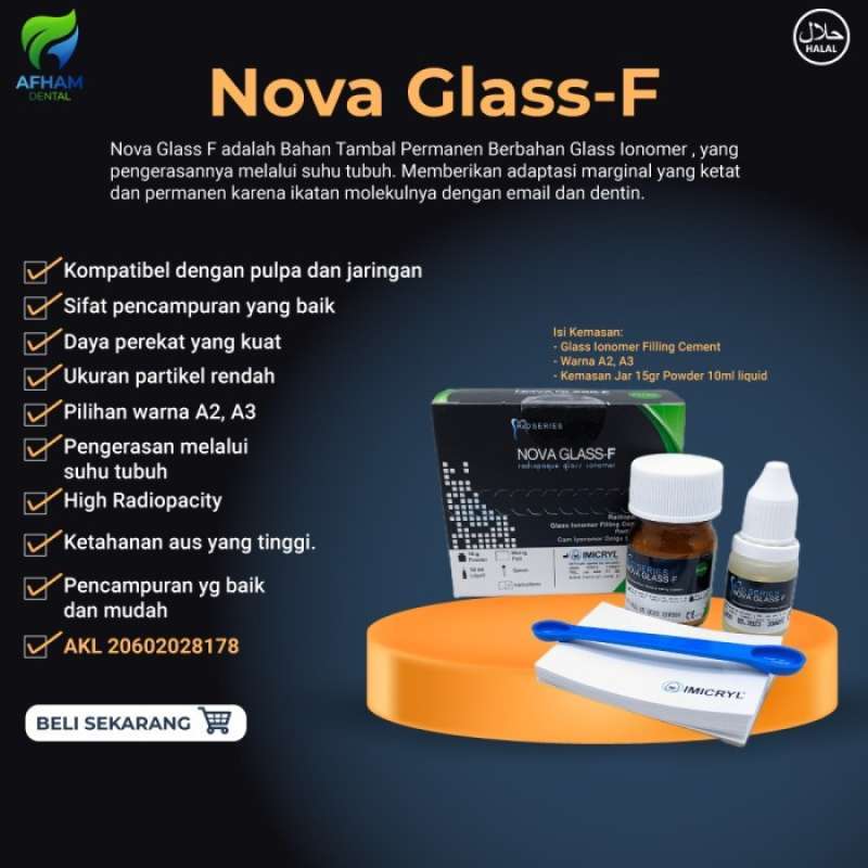 Promo Glass Ionomer Filling Cement Gic Serupa Fuji Type 9 /Nova Glass-F ...
