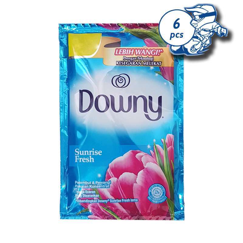 Jual Downy Sunrise Fresh [22 Ml X 6 Sachet / 1 Renteng] Biru Pelembut ...