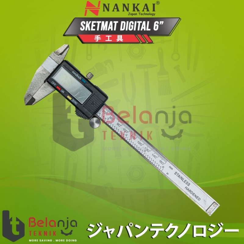 Jual Nankai Sigmate Vernier Caliper Besi 6 Inch Sigmat Digital Carbon 6 ...