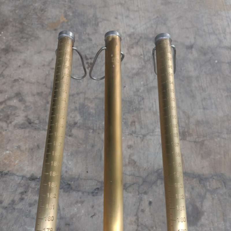 Promo DEEPSTIK KUNINGAN 3 METER STIK UKUR STICK SOUNDING DEEPSTICK ...