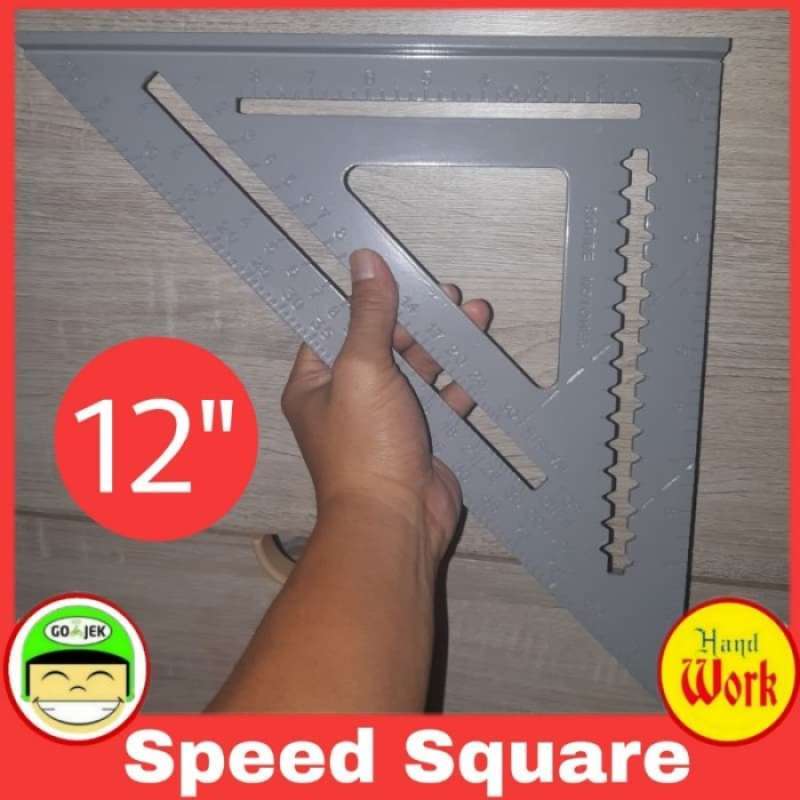 Promo ALUMUNIUM SPEED SQUARE 12 INCH PREMIUM PENGGARIS SIKU SEGITIGA 30 ...