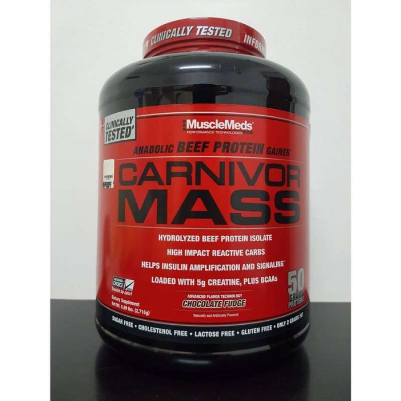 Jual Carnivor Mass Musclemeds 5,99 Lbs BPOM Beef 6 lb Gain Gainer ...
