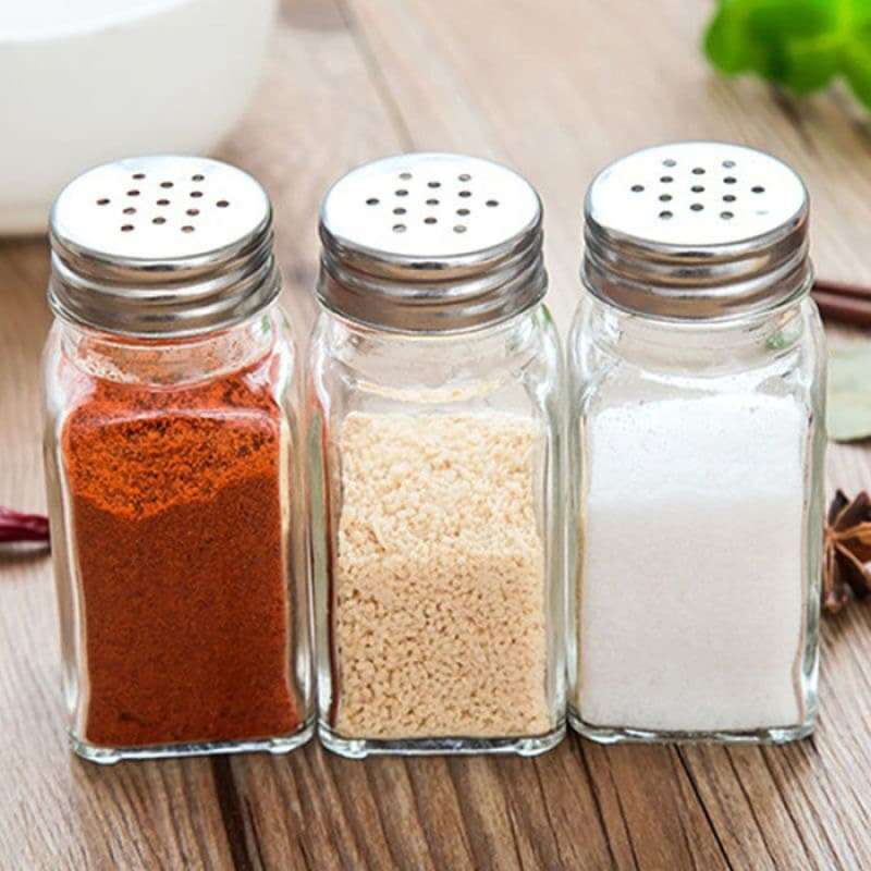 Promo TEMPAT BUMBU GARAM MERICA LADA CABE REMPAH BOTOL KACA SPICES JAR ...