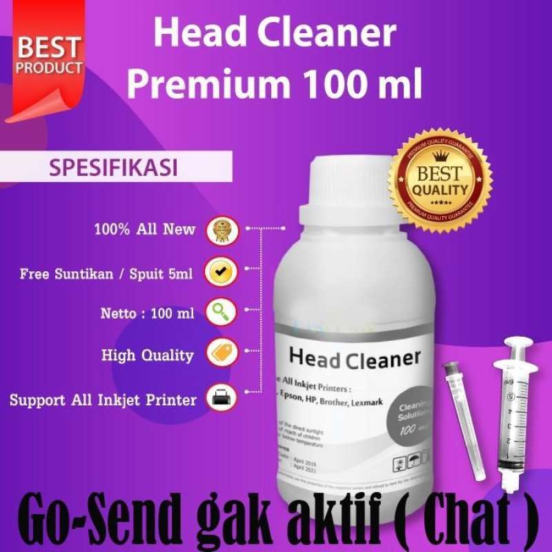 Jual Head Cleaner Premium 100ml Cairan Pembersih Head Cartridge All ...