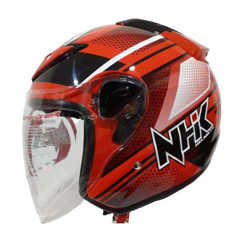 Jual NHK R6 SLOVA BLACK RED NHK R-6 SLOVA SINGLE VISOR ORIGINAL NHK ...