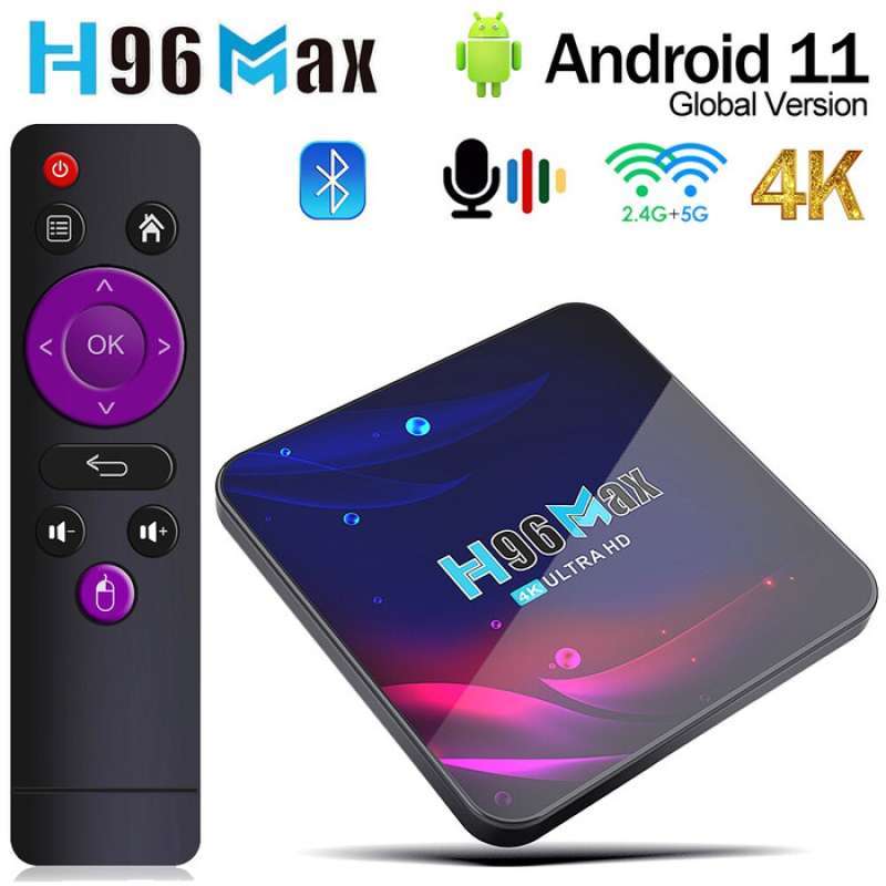 Jual ANDROID TV BOX H96 MAX V11 4GB/32GB RK3318 ANDROID 11 BT 4 USB 3.0 ...