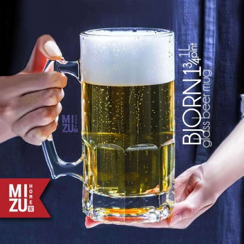 Promo Mizu Bjorn Glass Beer Mug Gelas Kaca Jumbo Gelas Bir Besar Gelas ...