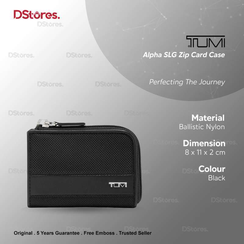 Promo Tumi Alpha Slg Zip Card Case - Black Diskon 3% Di Seller Dstores ...